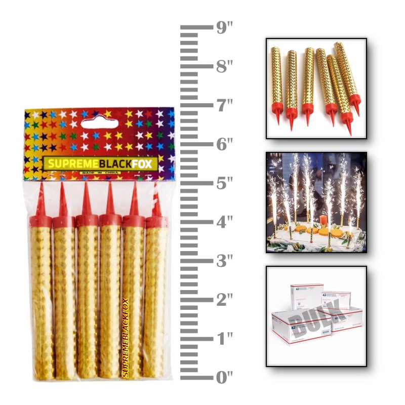 120 Gold Sparkling Candles (Small) – Supreme Black Fox LLC