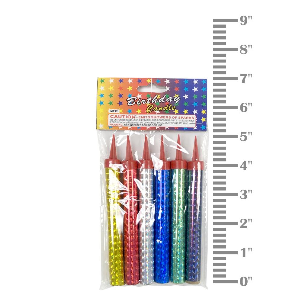6 Multi Color Sparkling Candles (Small) - Birthday Party Wedding Bottl ...
