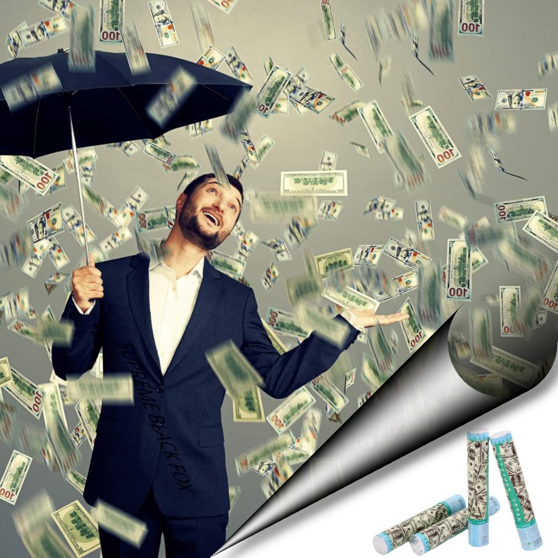 Money Confetti Cannon (8 Pack) - Large Cannons $100 Bills Cash Party P ...